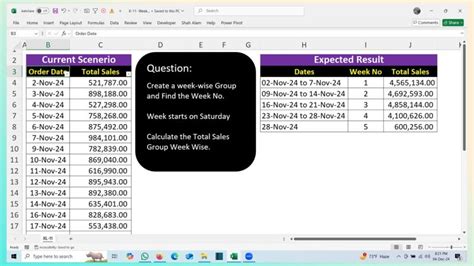 Md Shah Alam Microsoft Certified Trainer On Linkedin Excel Challenge 11 Create A Week Wise