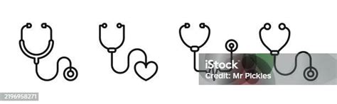 청진기 아이콘 세트 환자 검진 진단 의료 기기 벡터 일러스트 레이 션 건강 모니터링에 대한 스톡 벡터 아트 및 기타 이미지 건강 모니터링 건강관리와 의술 듣기