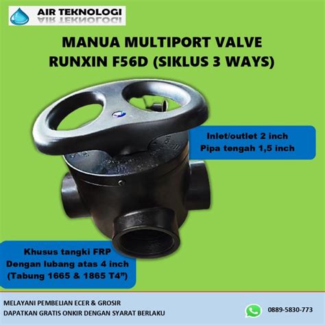 Jual Manual Multiport Valve Filter Runxin F56d Top Mounted Jakarta