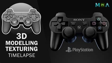 Playstation Controller 3d Modelling And Texturing Timelapse Youtube