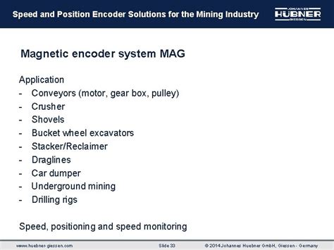 Speed And Position Encoder Solutions For The Mining