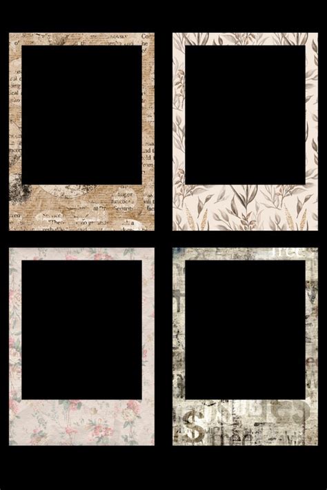 Printable Polaroid Templates Polaroid Template Picture Frame Template Scrapbook Frames