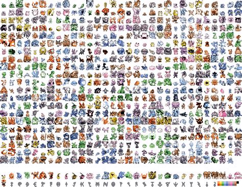 Les 721 Sprites Pokémon