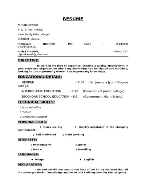 Kanna Resume Pdf