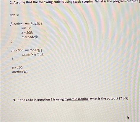 Solved Assume That The Following Code Is Using Static Chegg