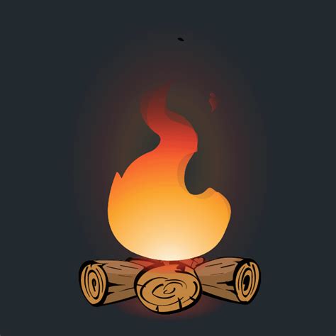 Animated Campfire  Anime Style Looping Fire