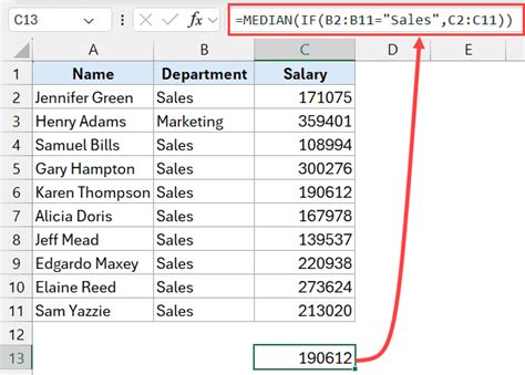 Calculate Median If In Excel