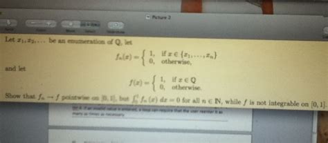 Let X1 X2 Be An Enumeration Of Q Let Fn X And Chegg Com