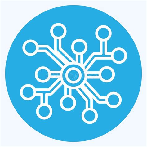 Icon Neural Network Related To Machine Learning Symbol Blue Eyes Style Simple Design Editable