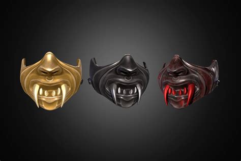 Mask Samurai 3d Props Unity Asset Store