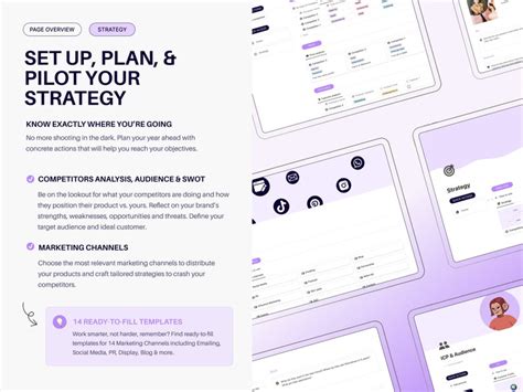 Marketing Notion Template Planner Dashboard Content Performance KPI Strategy Reporting