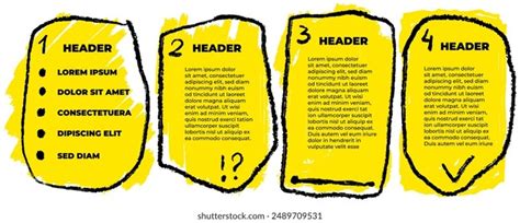 4 Hand Drawn Text Boxes Step Stock Vector Royalty Free 2489286853 Shutterstock