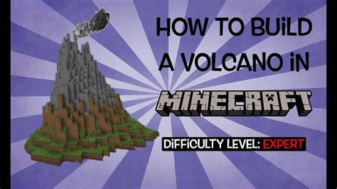 How To Build A Volcano In Minecraft Tutorial Youtube