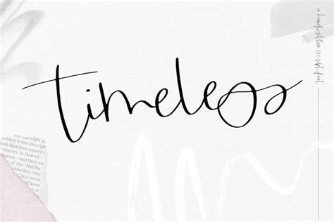 timeless handwritten script font