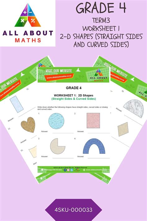 Grade 4 Worksheet 1 2d Shapes