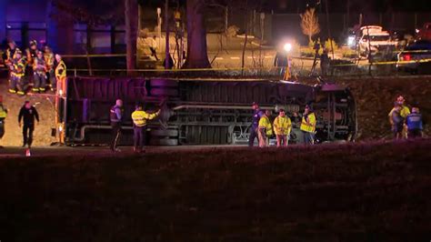 13 Injured After School Bus Overturns On New Jersey Highway Officials Say