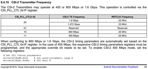 Ds90ub964 Q1 Csi 2 Transmitter Frequency Calculation Interface Forum Interface Ti E2e