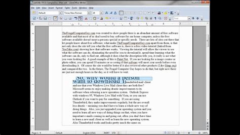 LibreOffice Writer 14 Paragraph Indent And Spacing YouTube