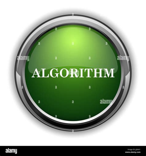 Algorithm Icon Algorithm Website Button On White Background Stock