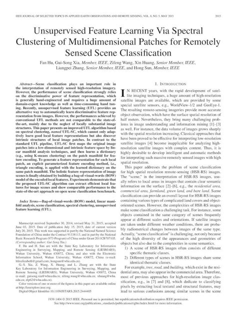 Pdf Unsupervised Feature Learning Via Spectral Clustering Of