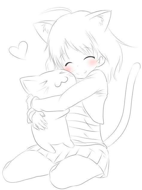 Как нарисовать человека держащего в руках кота 97 фото