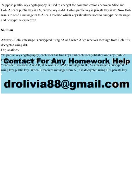 suppose public key cryptography is used to encrypt the communications pdf