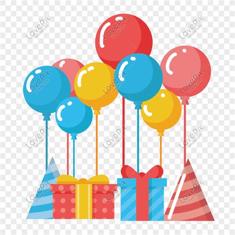 새해 풍선 선물 일러스트 Png 일러스트 무료 다운로드 Lovepik
