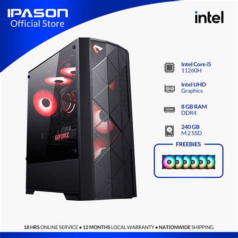 Ipason Intel Core I H Gaming Pc Core Thread Directx Graphics Card With Ddr G