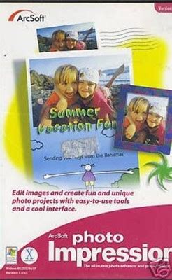 Arcsoft Photo Impression 4 Pc Cd Edit Digital Camera Image Picture Crop