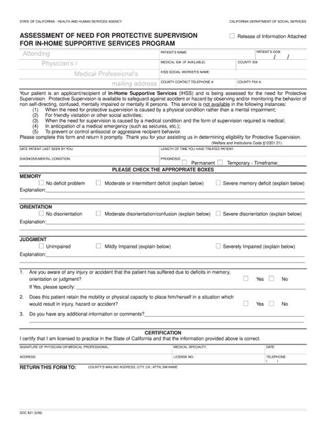 Ca Soc 821 Form Fill Online Printable Fillable Blank Pdffiller