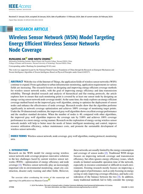 Pdf Wireless Sensor Network Wsn Model Targeting Energy Efficient Wireless Sensor Networks