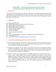 Lab2 Diode Applications Wireless Power Transmission Pdf Diode Applications Wireless Power