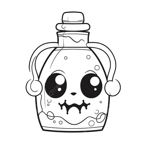 심술 궂은 얼굴 윤곽선 스케치로 병 그리기 벡터 독약 병 그리기 독약 병 개요 독약 병 스케치 Png 일러스트 및 벡터 에 대한 무료 다운로드 Pngtree