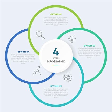 Premium Vector Circle Chart Infographic Template With 4 Options For