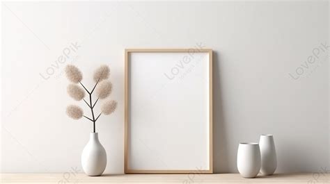 스칸디나비아 스타일 인테리어 포스터 모형의 3d 렌더링에 있는 빈 나무 프레임 배경 테리 배경 나무 타일 배경 포스터 프레임 배경 이미지 Hd 테리 나무 타일