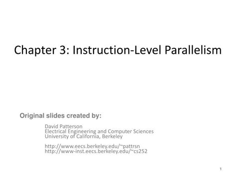 ppt chapter 3 instruction level parallelism powerpoint presentation