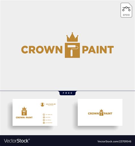 Crown Paint Logo Brush Paint Crown Logo King Gold Vector Afbeelding