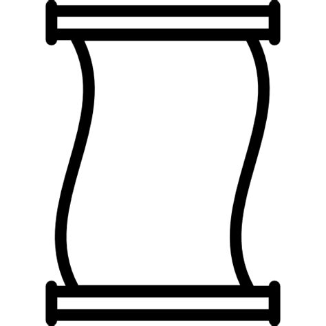 Ancient Paper Scroll Outline Icon
