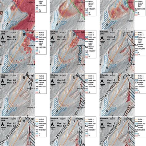 spatial and temporal visualisation a l of the landslide area dod