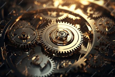 Premium Photo Abstract Visualization Of Interconnected Gears Generative Ai