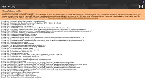 Minecraft Stops Unexpectedly Issue Minecraft Linux Mcpelauncher Manifest GitHub