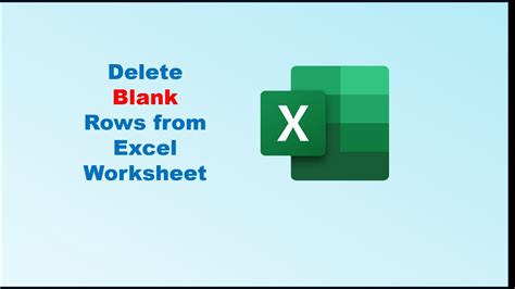How To Delete Blank Rows In Excel Worksheet Blank Rows Delete