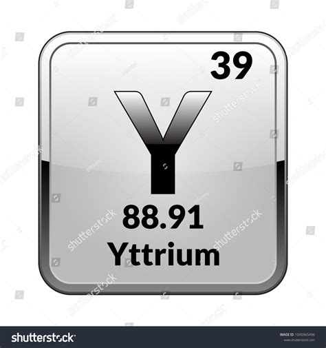 Yttrium Symbolchemical Element Periodic Table On Stock Vector Royalty Free 1045965496