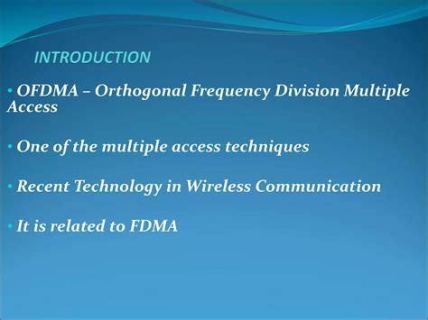 Ofdma Orthogonal Frequency Division Multiple Access Ppt By Prem Kamal Ppt