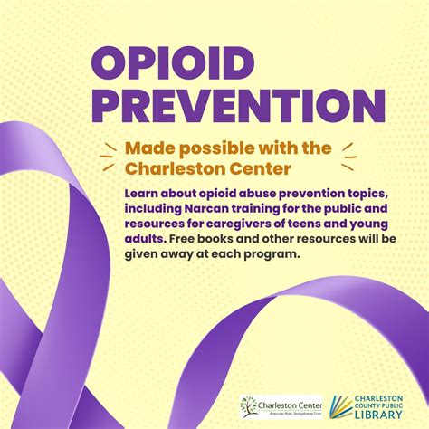 Opioid Prevention Workshops Charleston County Public Library