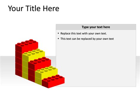 PowerPoint Slide Blocks Diagram Red Textbox PL CrystalGraphics