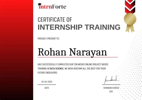 Datascience Machinelearning Internship Ai Techlearning Growth… Rohan Narayan