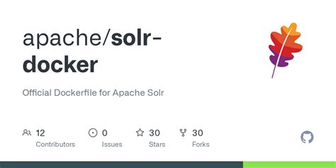 Github Apachesolr Docker Official Dockerfile For Apache Solr