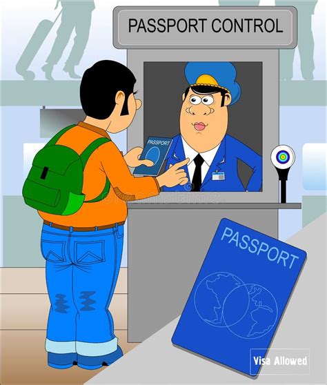 Passport Control Stock Vector Illustration Of Smile 17903243