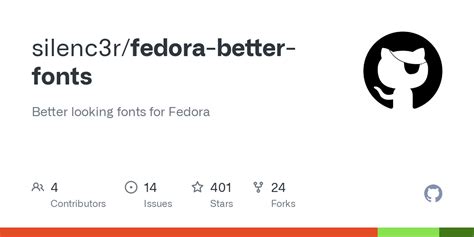 Fedora Better Fontsfontconfig Font Replacements52 Latin Nf At Master · Silenc3rfedora